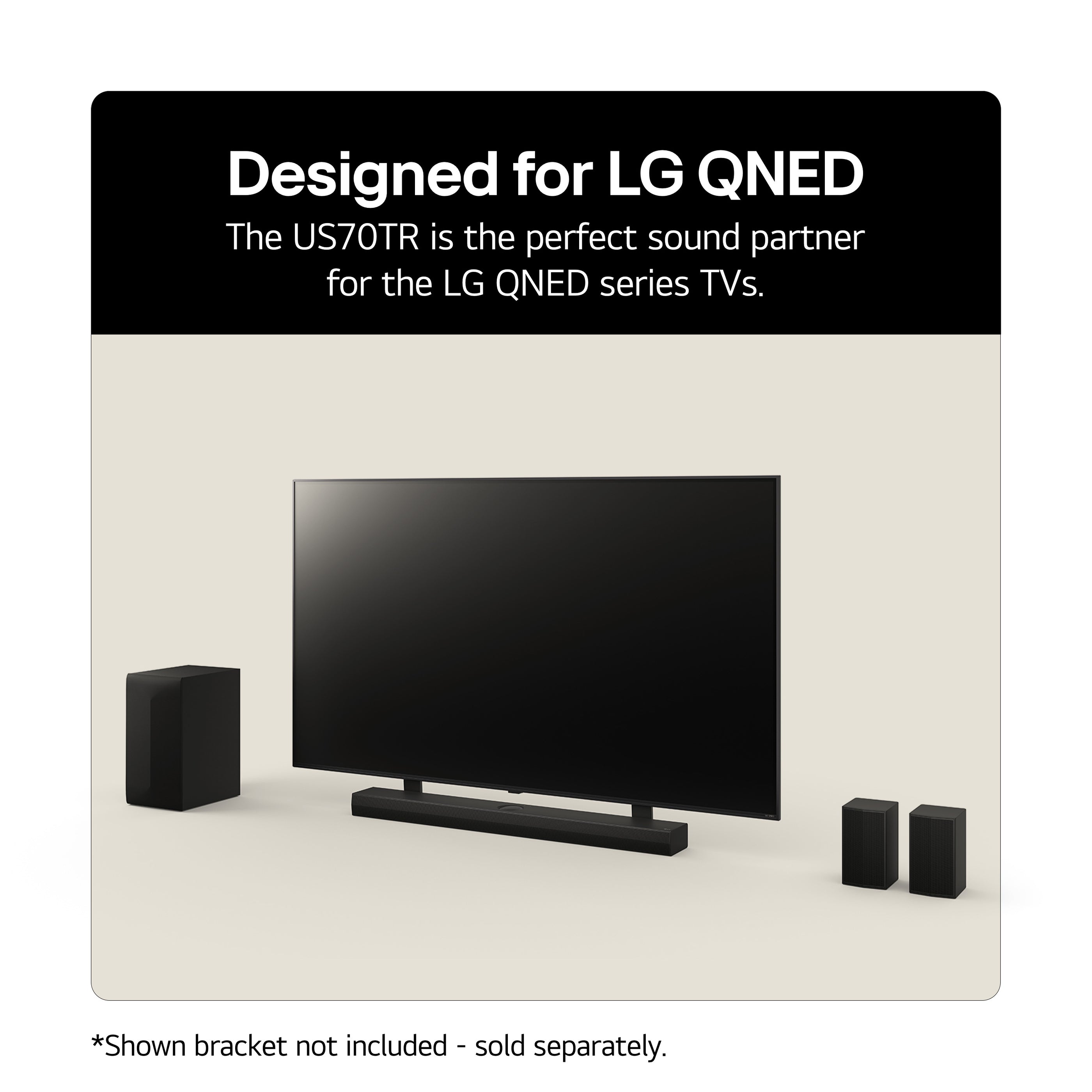 LG US70TR 5.1.1 Dolby Atmos TV Soundbar with Rear Speakers & Wireless ...